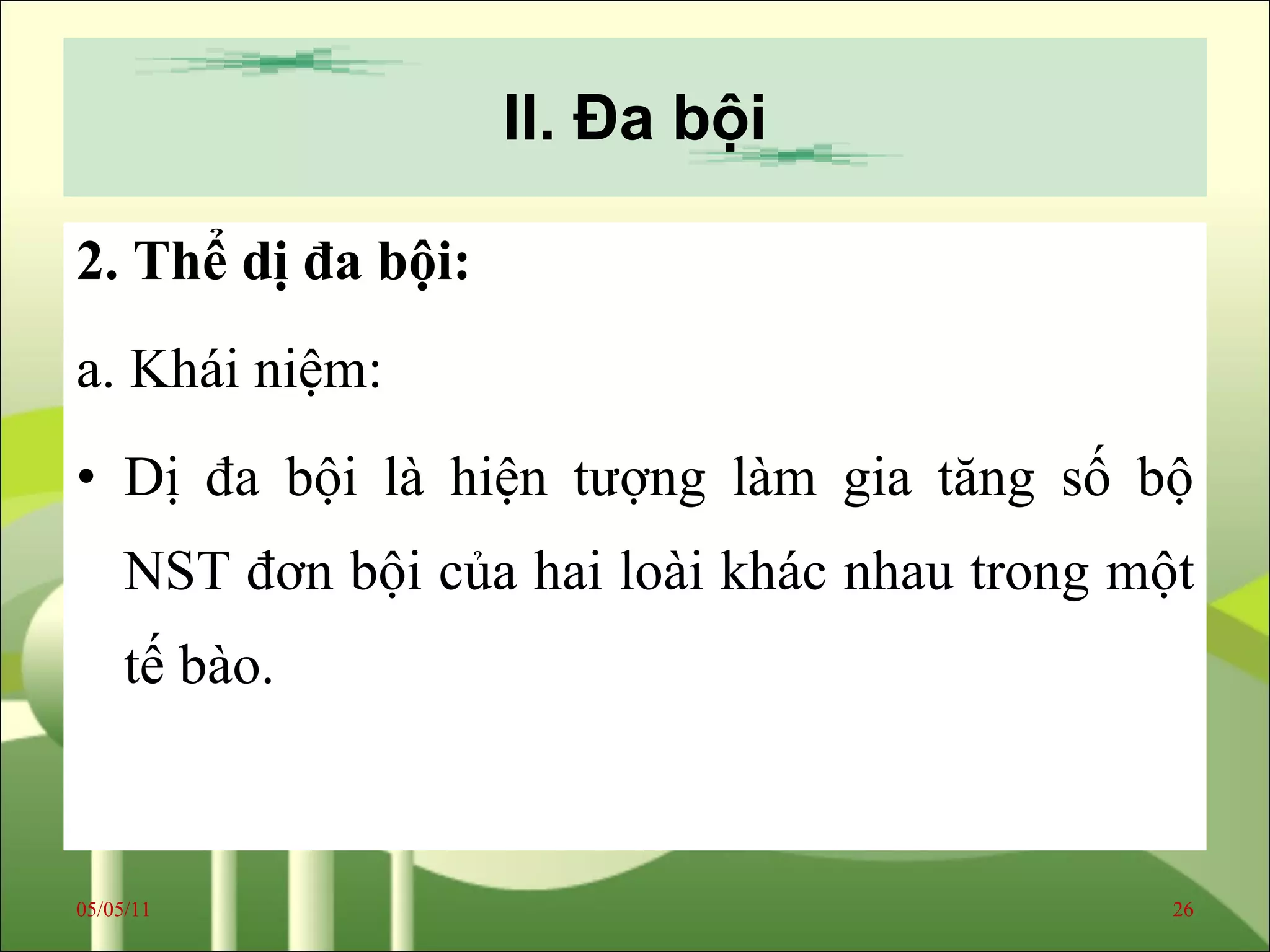 BÀI 6: ĐỘT BIẾN SỐ LƯỢNG NHIỄM SẮC THỂ | PPT