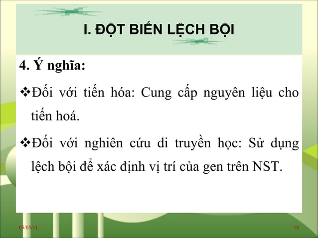 BÀI 6: ĐỘT BIẾN SỐ LƯỢNG NHIỄM SẮC THỂ | PPT