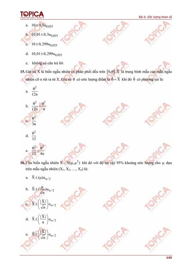 Bai 6 uoc luong tham so | PDF