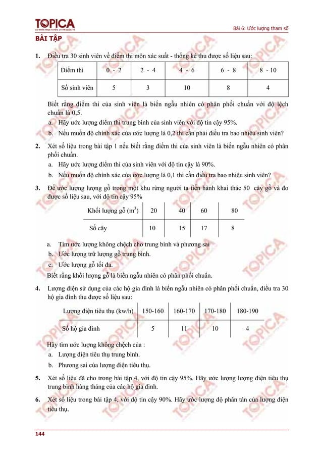 Bai 6 uoc luong tham so | PDF