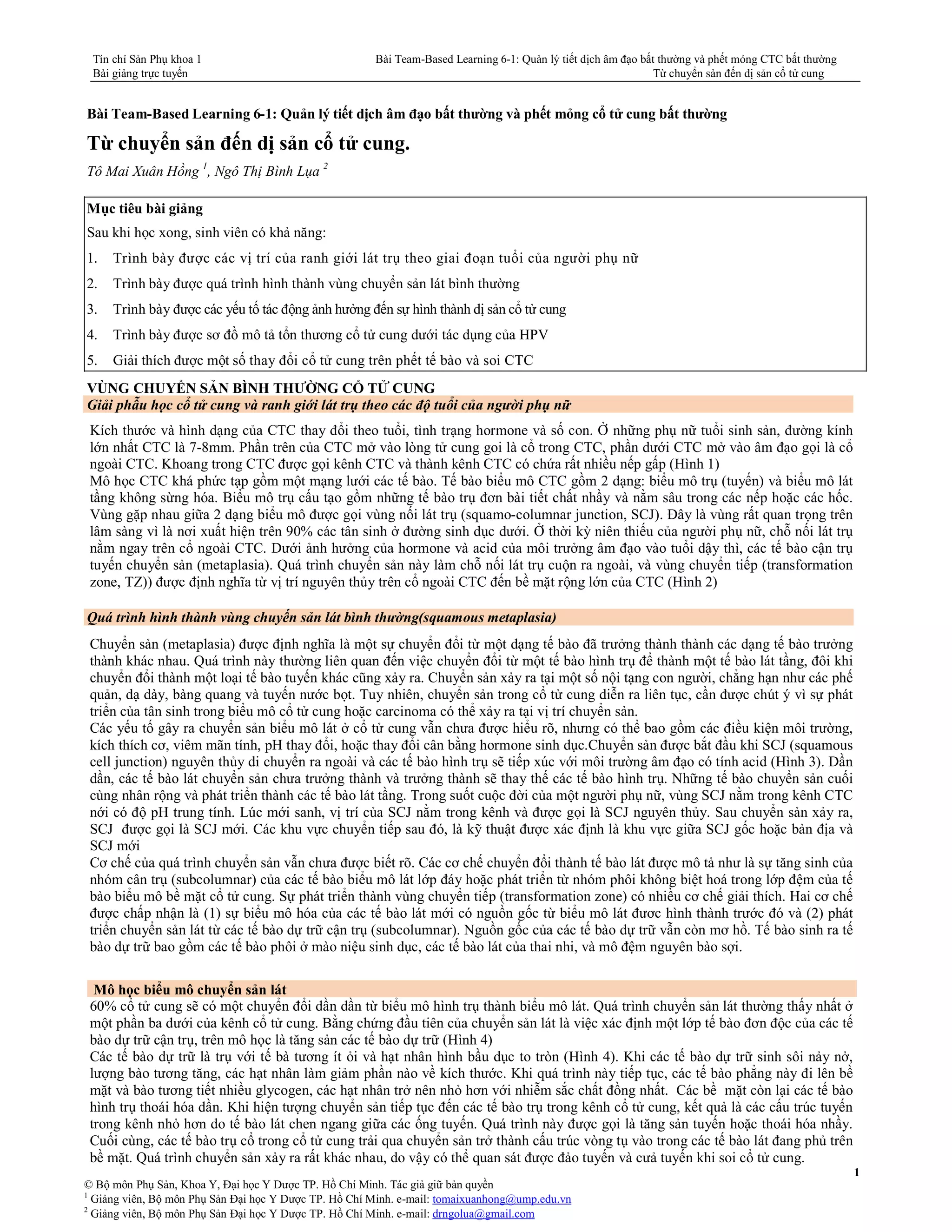 QUẢN LÝ TIẾT DỊCH ÂM ĐẠO BẤT THƯỜNG VÀ PHẾT MỎNG CỔ TỬ CUNG BẤT THƯỜNG TỪ CHUYỂN SẢN ĐẾN DỊ SẢN ...