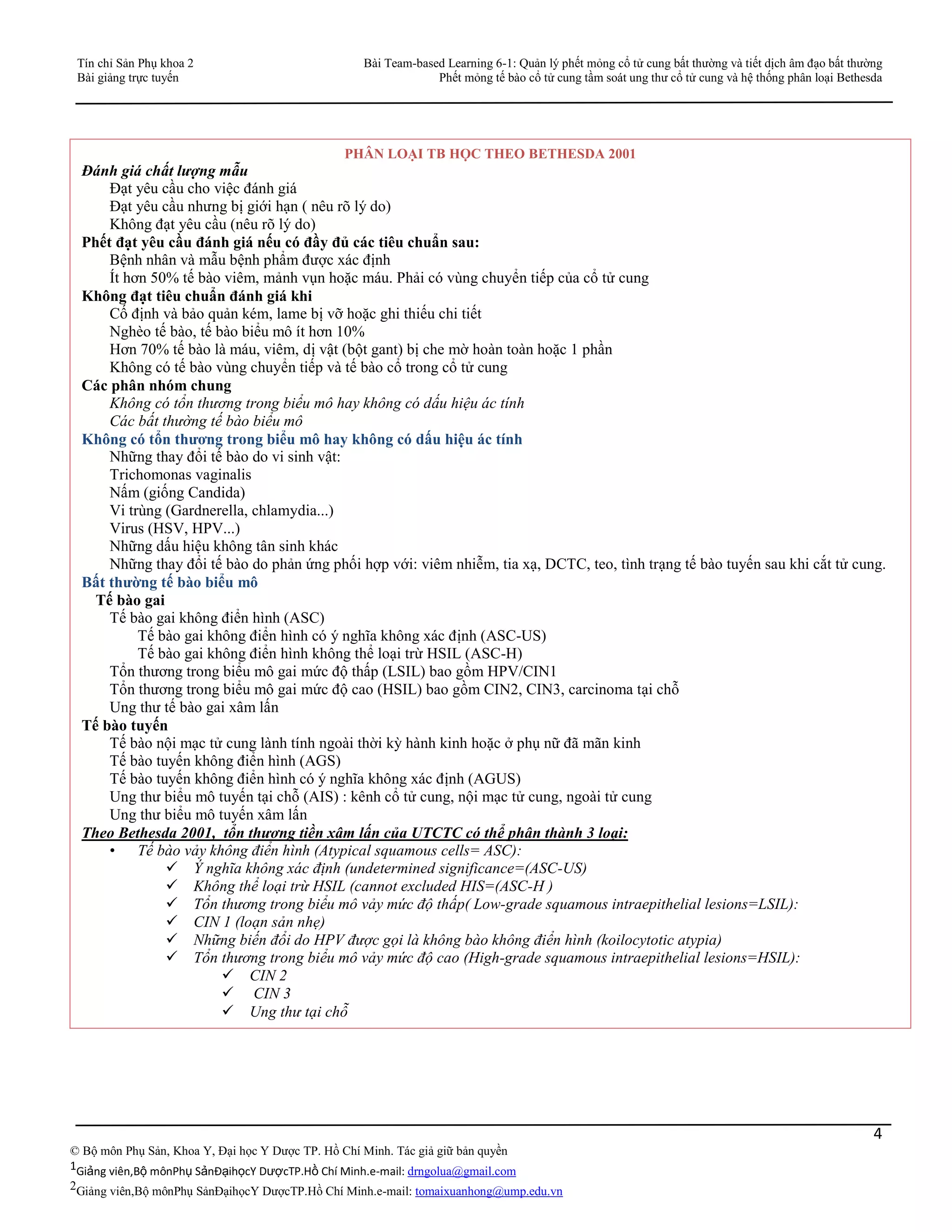 PAP SMEAR -PHẾT MỎNG TẾ BÀO CỔ TỬ CUNG TẦM SOÁT UNG THƯ CỔ TỬ CUNG - HỆ ...