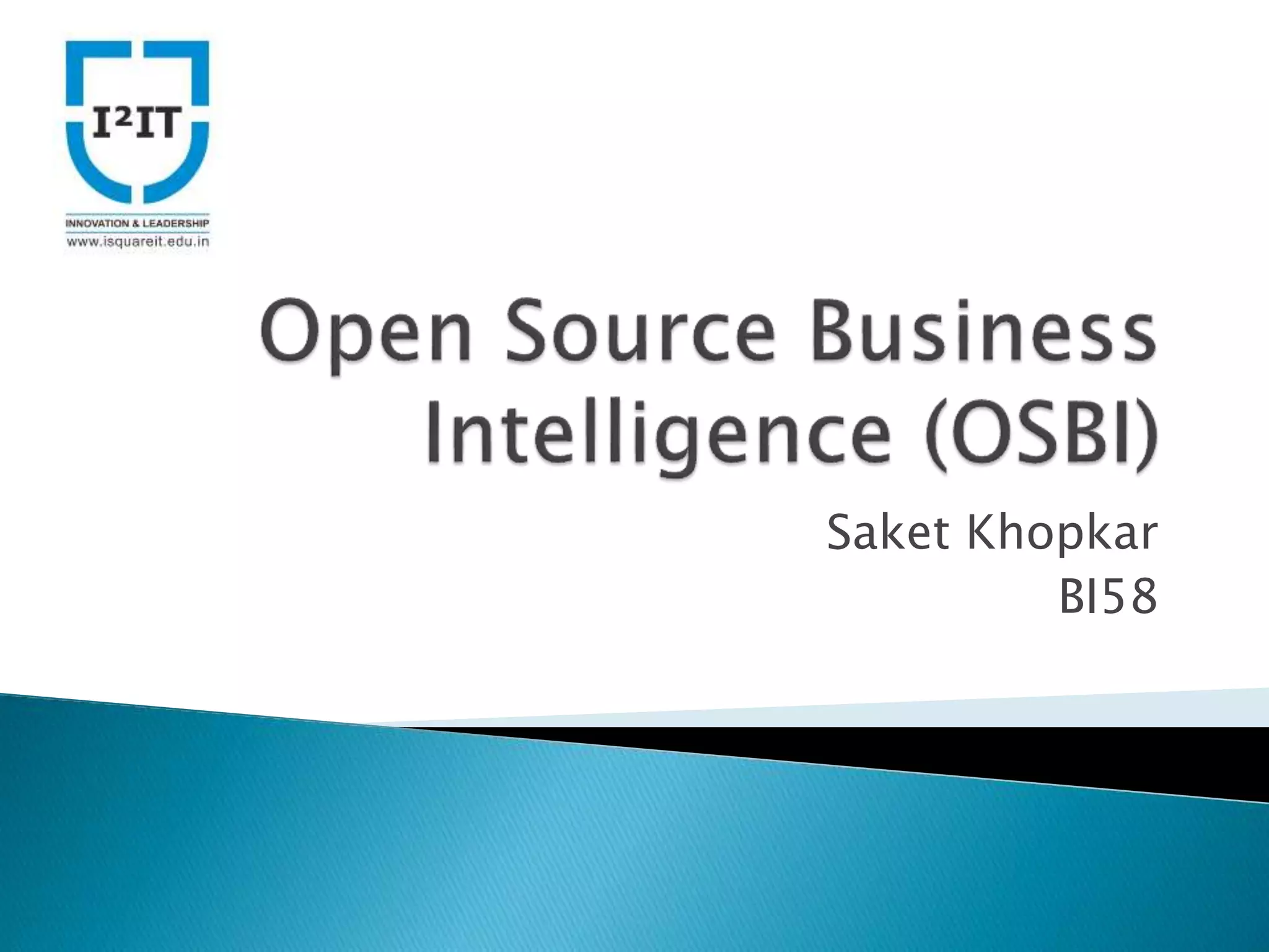 Business Analytics and Intelligence OSBI | PPT