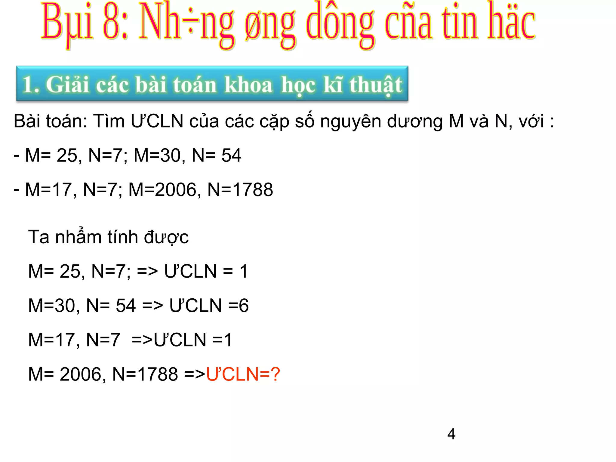 Bai 8 nhung ung dung tin hoc | PPT