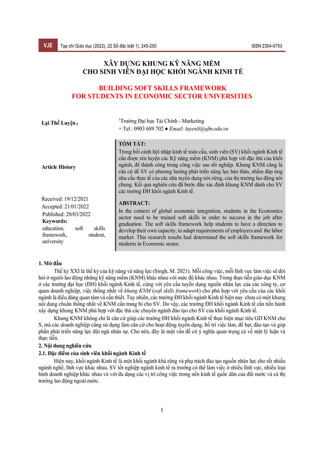 bai bao - xay dung khung Ky nang mem cho SV DH khoi nganh Kinh te - Lai The Luyen VJE.pdf