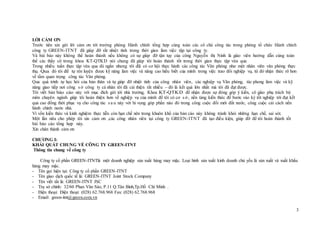 Báo cáo thực tập tổng hợp nghành quản trị văn phòng công ty GREEN-TNT | DOCX