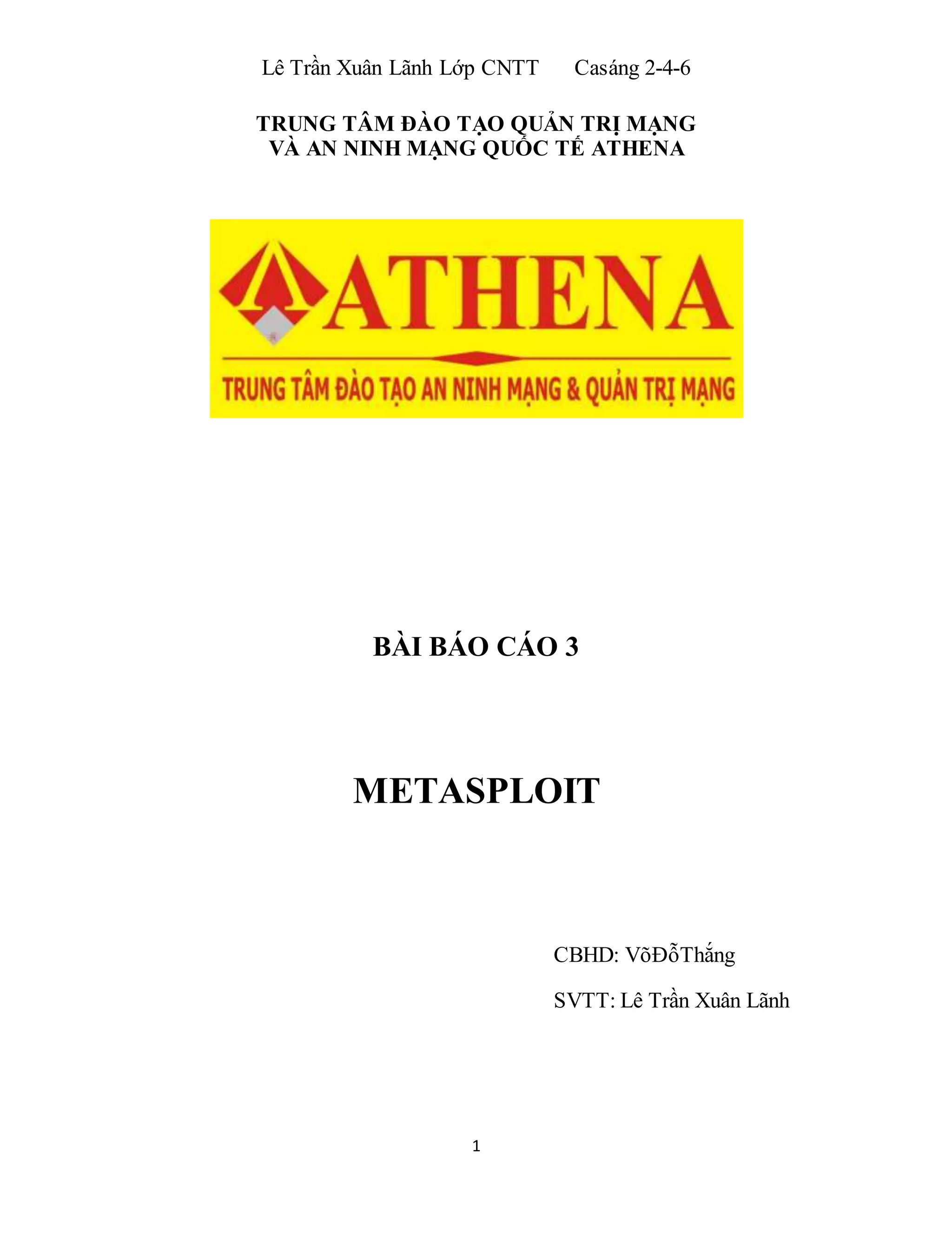 cài đặt metasploit | DOCX