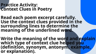 BaicElementsofPoetry.Context Clues.Affixes and Author (w3).pptx