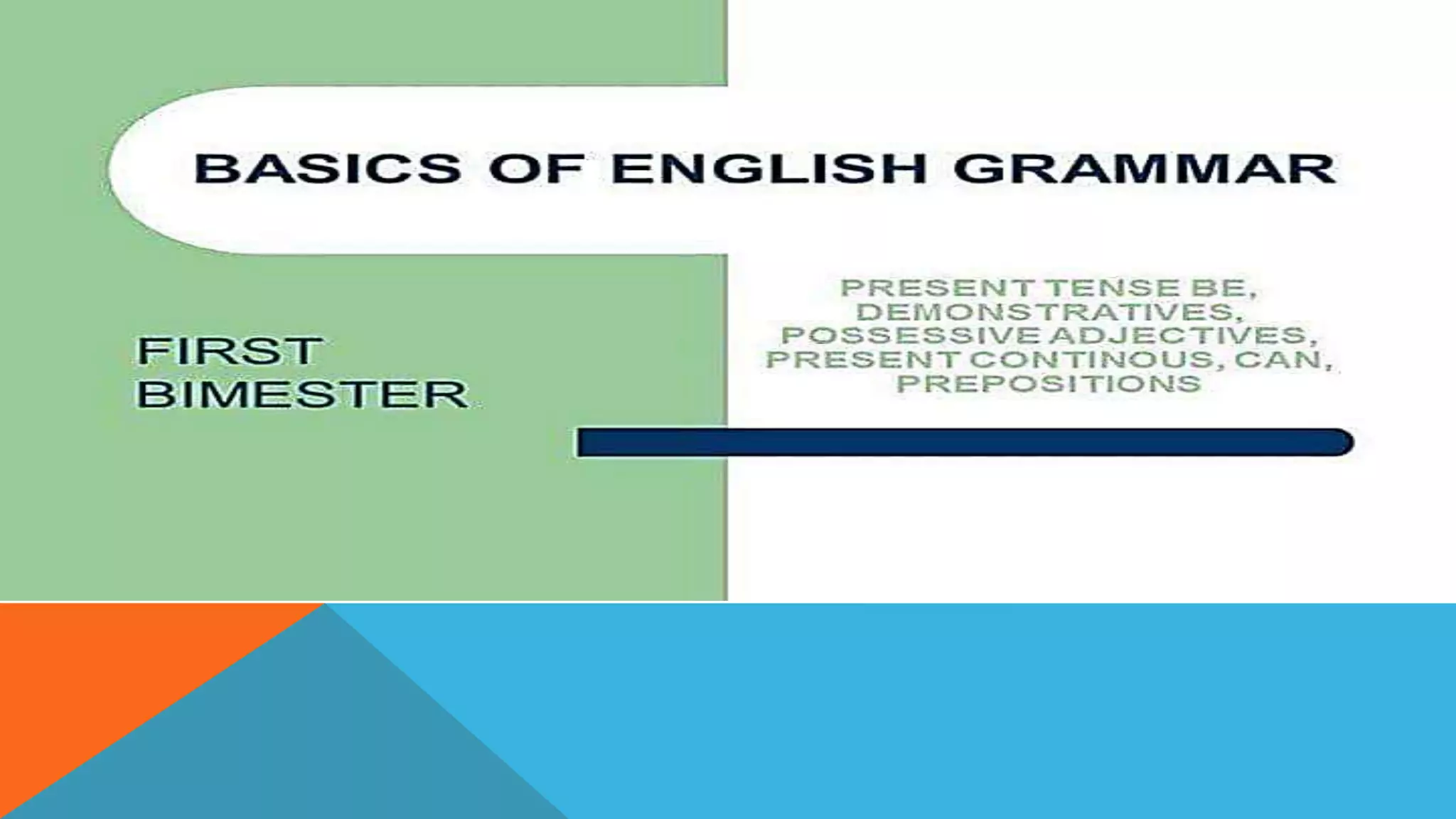 Basics of English grammar | PPT