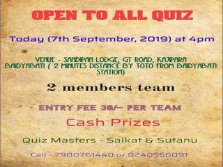 Baidyabati Open Quiz | PPTX