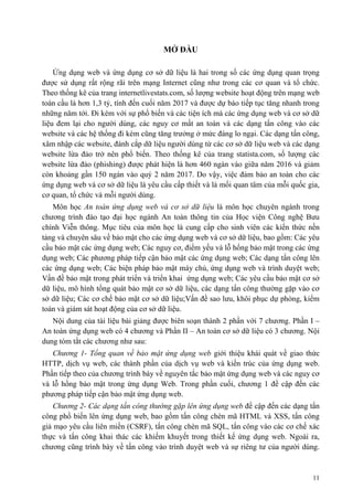 Bài giảng an toàn ứng dụng web và csdl PTIT | PDF