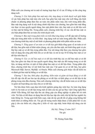 Bài giảng an toàn ứng dụng web và csdl PTIT | PDF