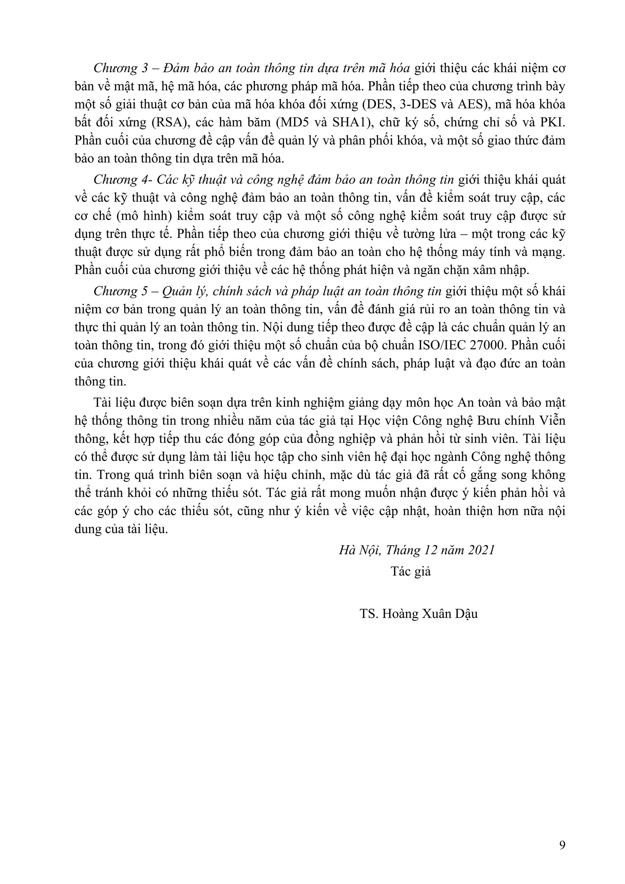 Bài giảng an toàn bảo mật hệ thống thông tin | PDF