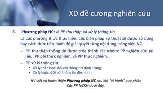 Các phương pháp nghiên cứu khoa học và cách làm đề cương NCKH | PDF