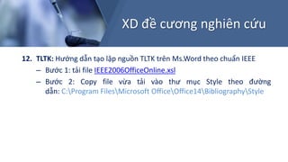 Các phương pháp nghiên cứu khoa học và cách làm đề cương NCKH | PDF