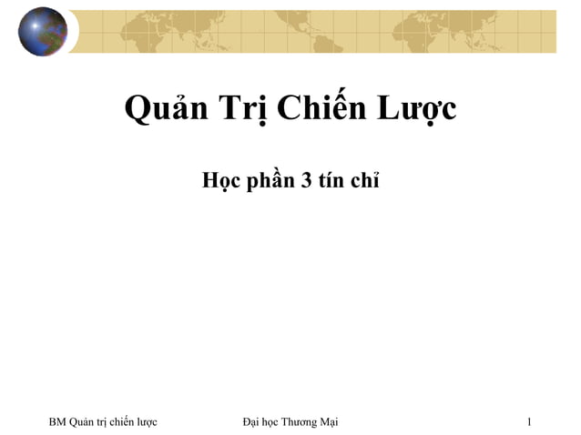Bai giang 1 quan tri chien luoc | PDF