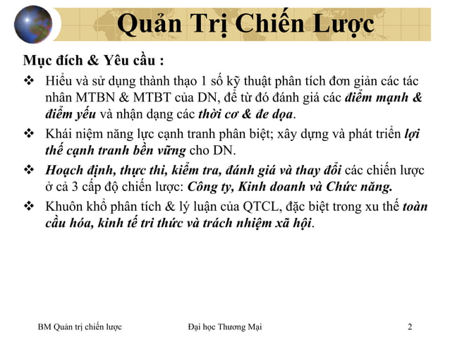 Bai giang 1 quan tri chien luoc | PDF