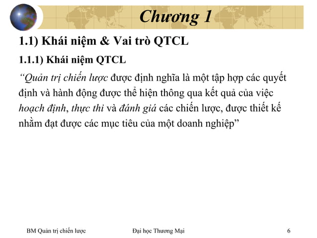 Bai giang 1 quan tri chien luoc | PDF