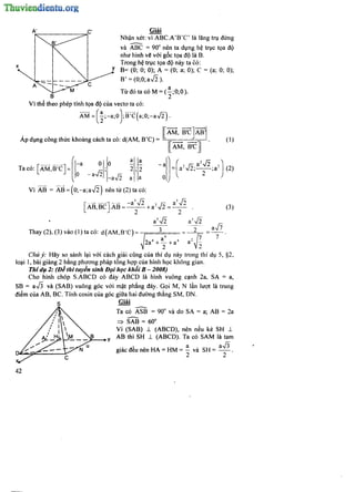 Baigiang3 cac bai toan ve toa do vec to trong khong gian | PDF