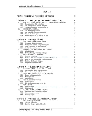 Bai giang he thong vien thong 1 | PDF