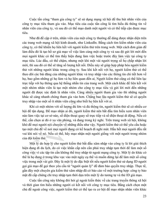 Bài giảng kiểm thử xâm nhập PTIT | PDF