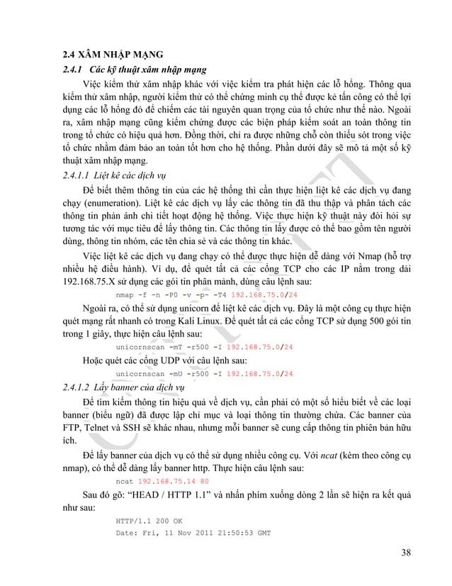 Bài giảng kiểm thử xâm nhập PTIT | PDF