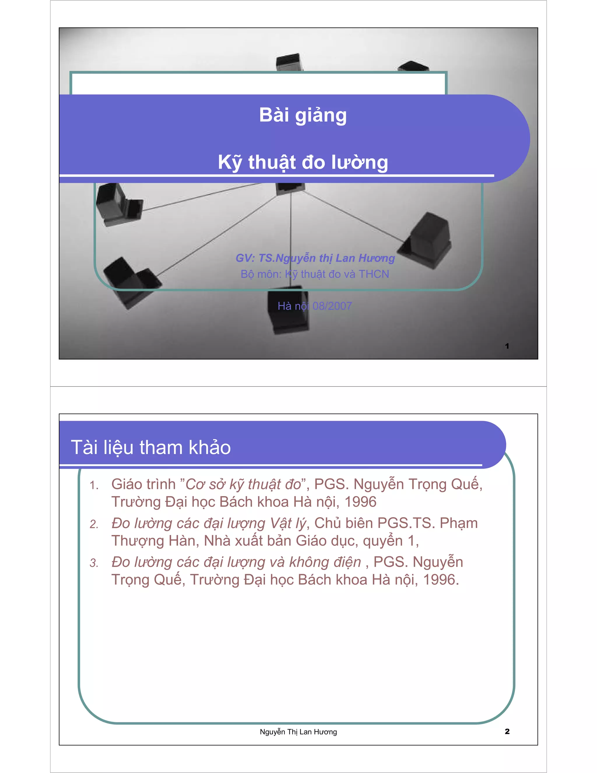 Bai giang ky thuat do luong | PDF