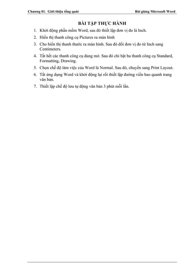 Bai giang ms word [chuong 01] | PDF
