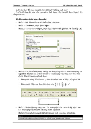 Bai giang ms word [chuong 04] | PDF
