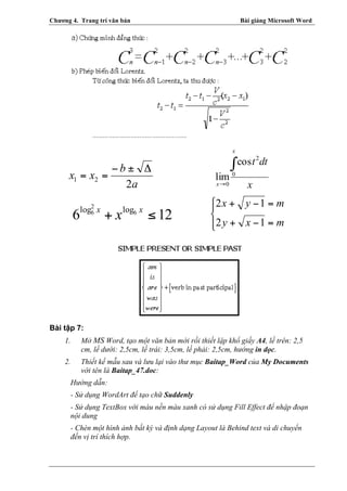 Bai giang ms word [chuong 04] | PDF