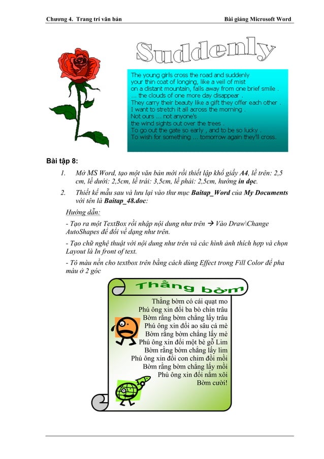 Bai giang ms word [chuong 04] | PDF