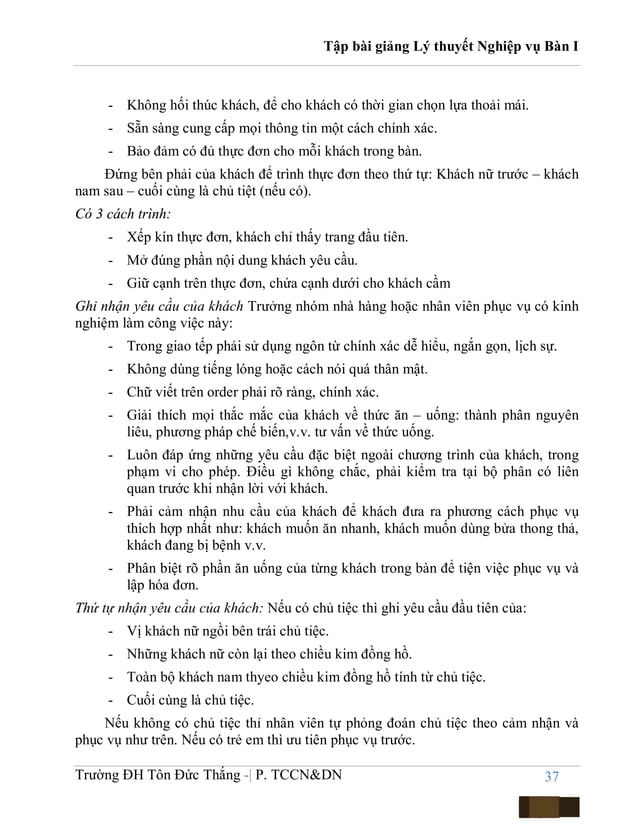 Baigiang nghiepvu ban i | PDF