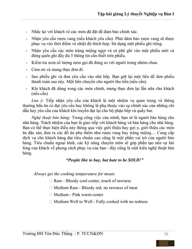 Baigiang nghiepvu ban i | PDF