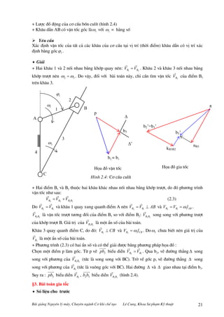 Bài giảng nguyên lý máy -Thầy Lê Cung | PDF