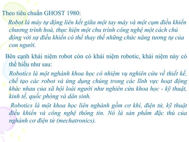 Bai giang ROBOT cong nghiep | PPT