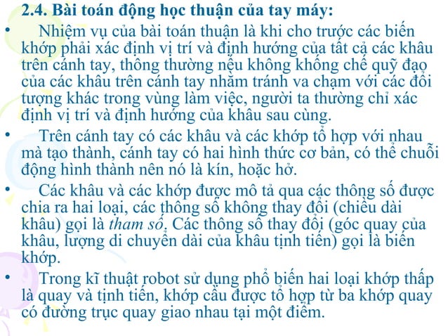 Bai giang ROBOT cong nghiep | PPT