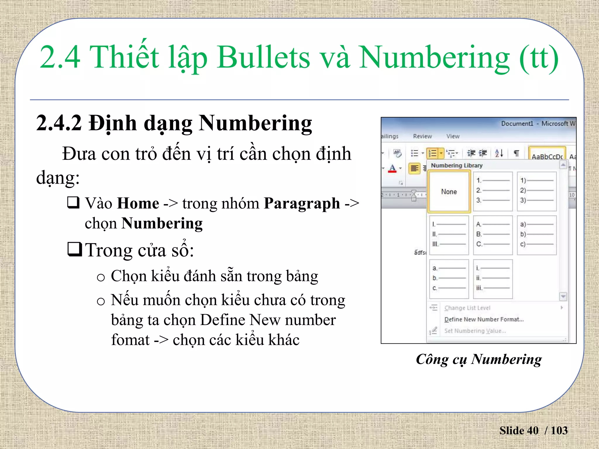 Bai giang Word 2010 TIn hoc Van phong.pptx
