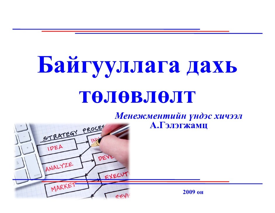 Байгууллага дахь төлөвлөлт төлөвлөлтийн түвшин төлөвлөгөөний ангила…