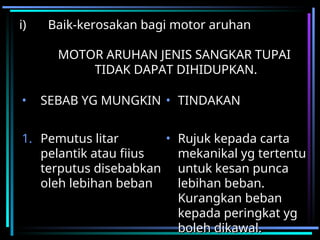 BAIKPULIH DAN MENCARI KEROSAKAN PADA MOTOR | PPT