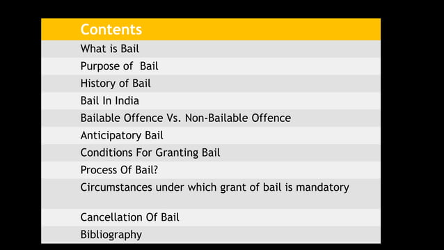 Bail In India 2019 PPT - LAW India Bail | PPTX