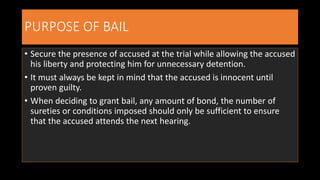 Bail In India 2019 PPT - LAW India Bail | PPTX