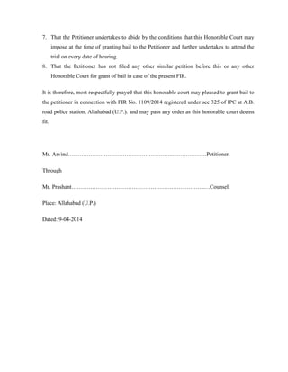 Bail application | PDF