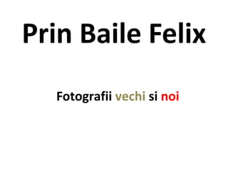 Baile Felix ,mic istoric al statiunii. | PPT