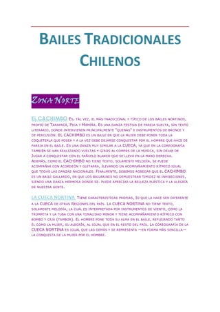 Bailes tradicionales chilenos | DOCX