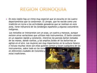 Bailes tradicionales de cada región de colombia | PPTX