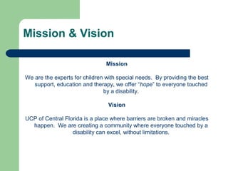 UCP of Central Florida Volunteer Orientation | PPT