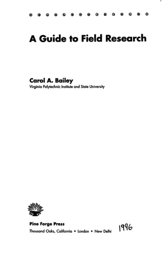 Bailey 1996 (Chapters 1 2 3) | PDF