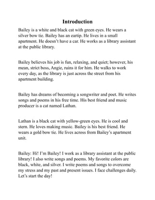 Bailey the Cat Book Written By Basak Serin | DOCX