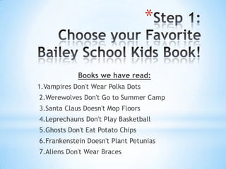 Bailey school kids alternate book cover assignment | PPTX