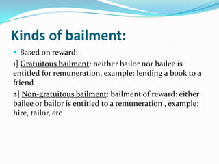 Bailment | PPTX